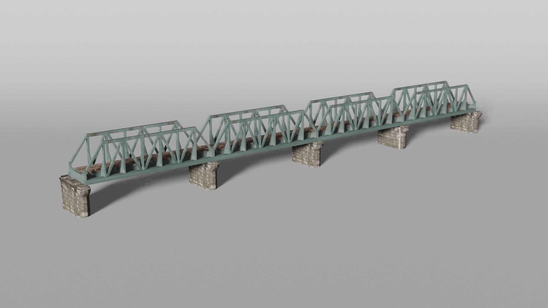 Old railway frame bridge 3D model | CGTrader