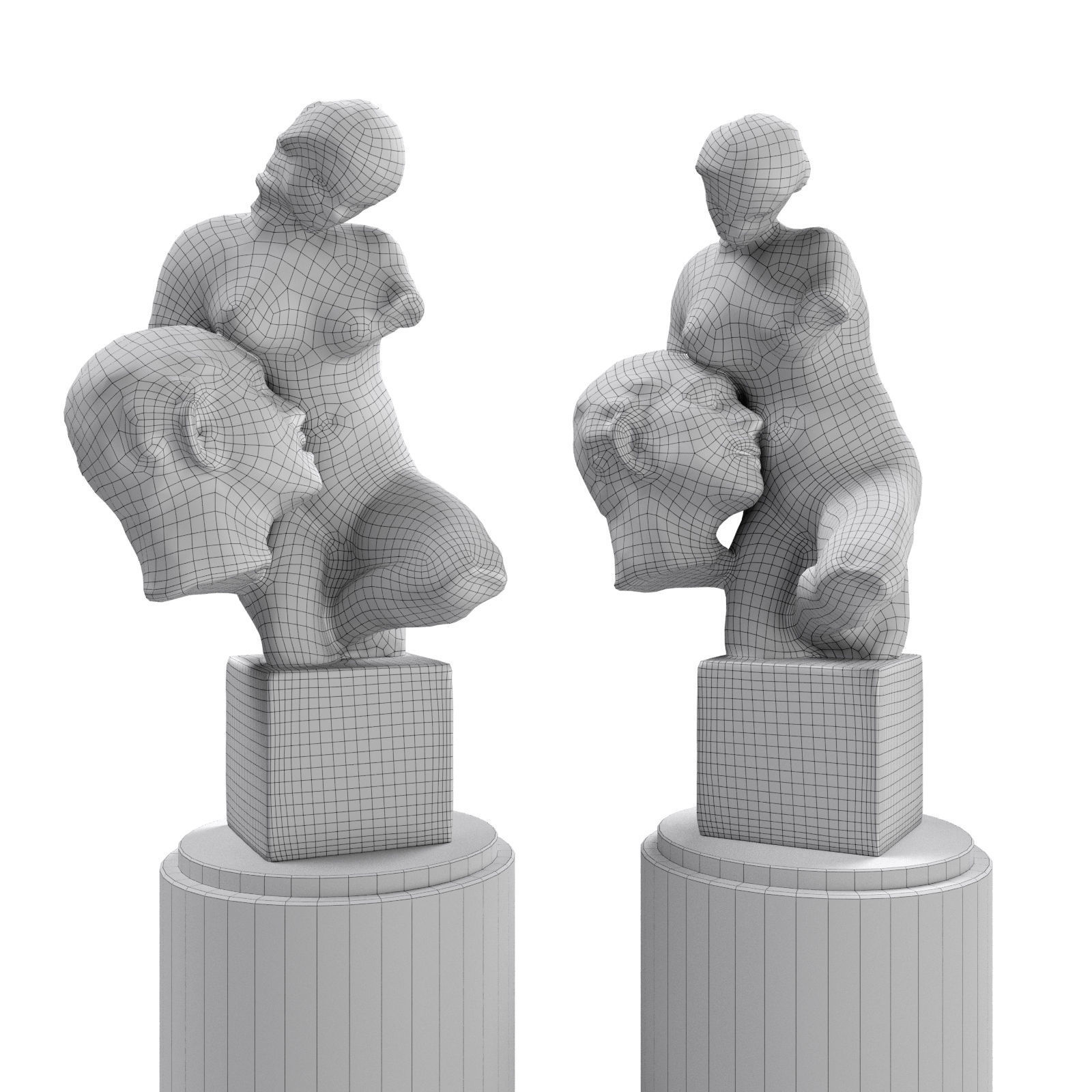 Rodin Wissant sculpture 3D model | CGTrader