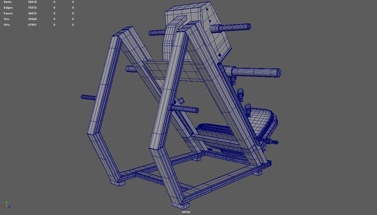 3D model Low Poly Leg Press VR / AR / low-poly | CGTrader