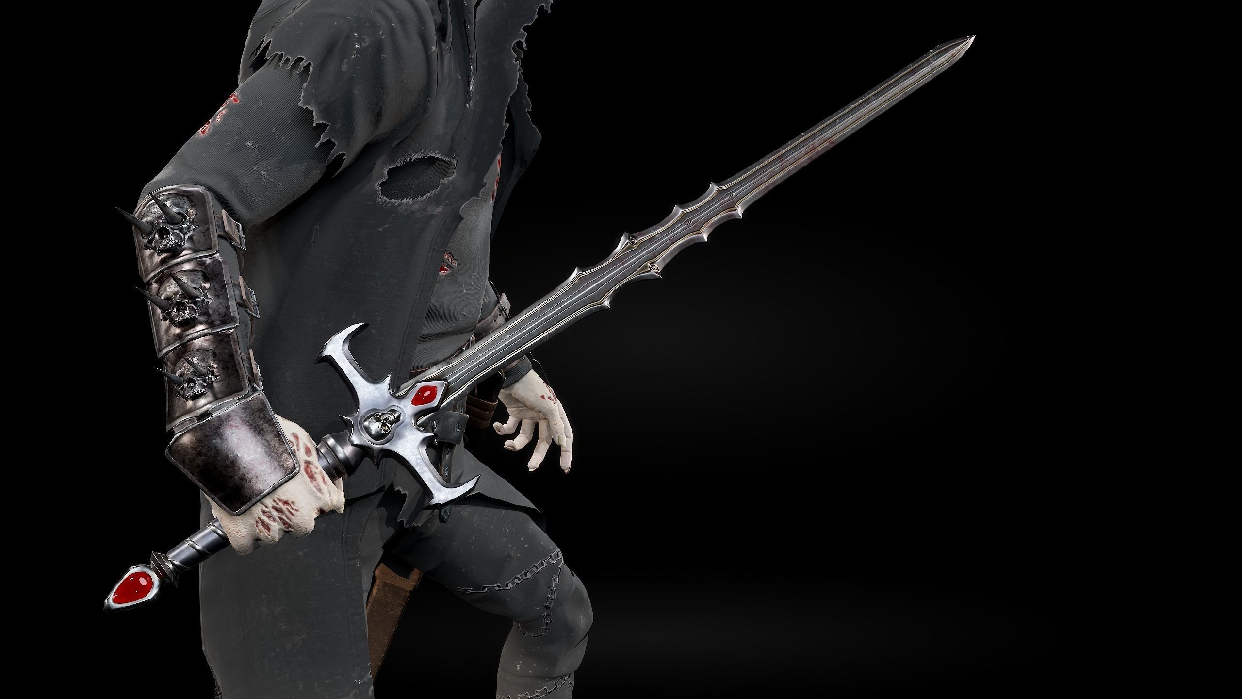 3D model Death with a sword VR / AR / low-poly | CGTrader