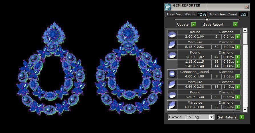 Earrings 3D model 3D printable | CGTrader