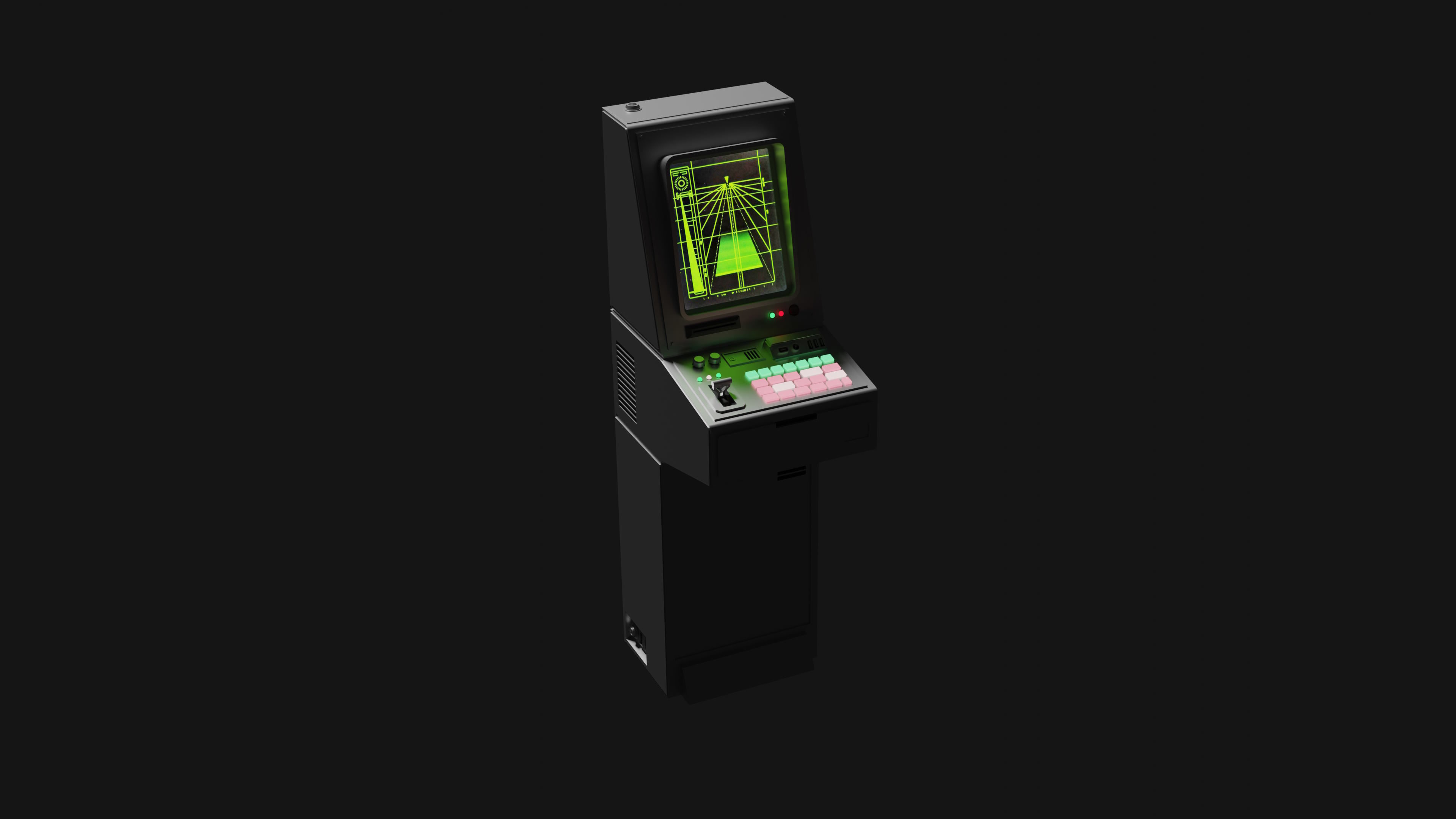 Retro Sci-Fi Computer Stations - Control Panels Kit - 5 Models 3D model ...