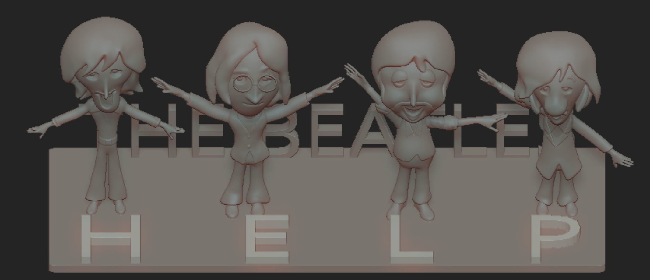 the Beatles help 3D model 3D printable | CGTrader