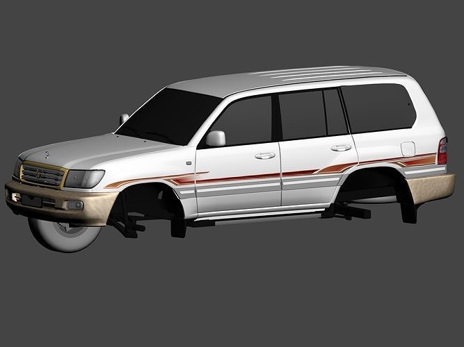 Toyota Land Cruiser J100 GXR 2004 high quality with engine 3D model animated | CGTrader