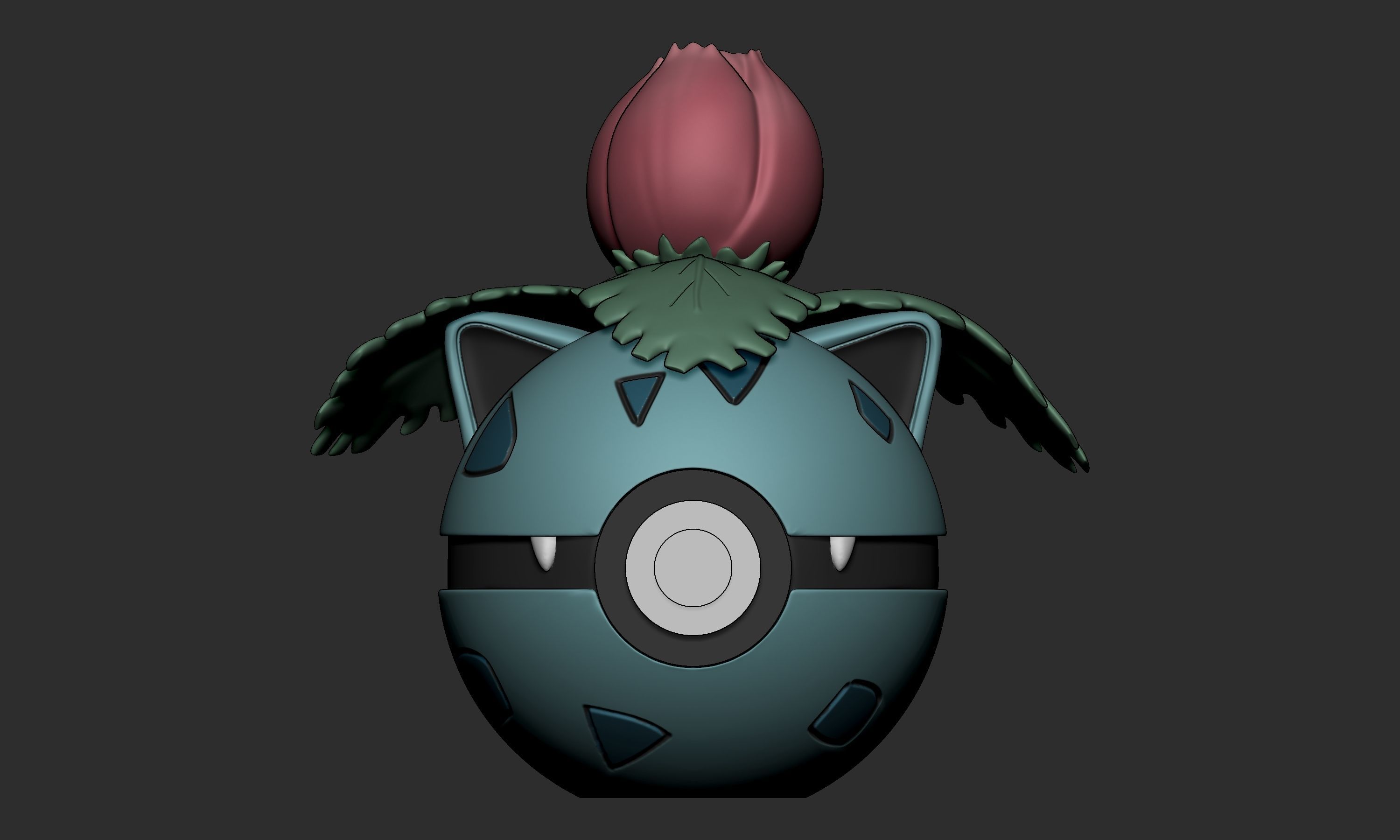 Pokemon Ivysaur Pokeball 3D model 3D printable | CGTrader