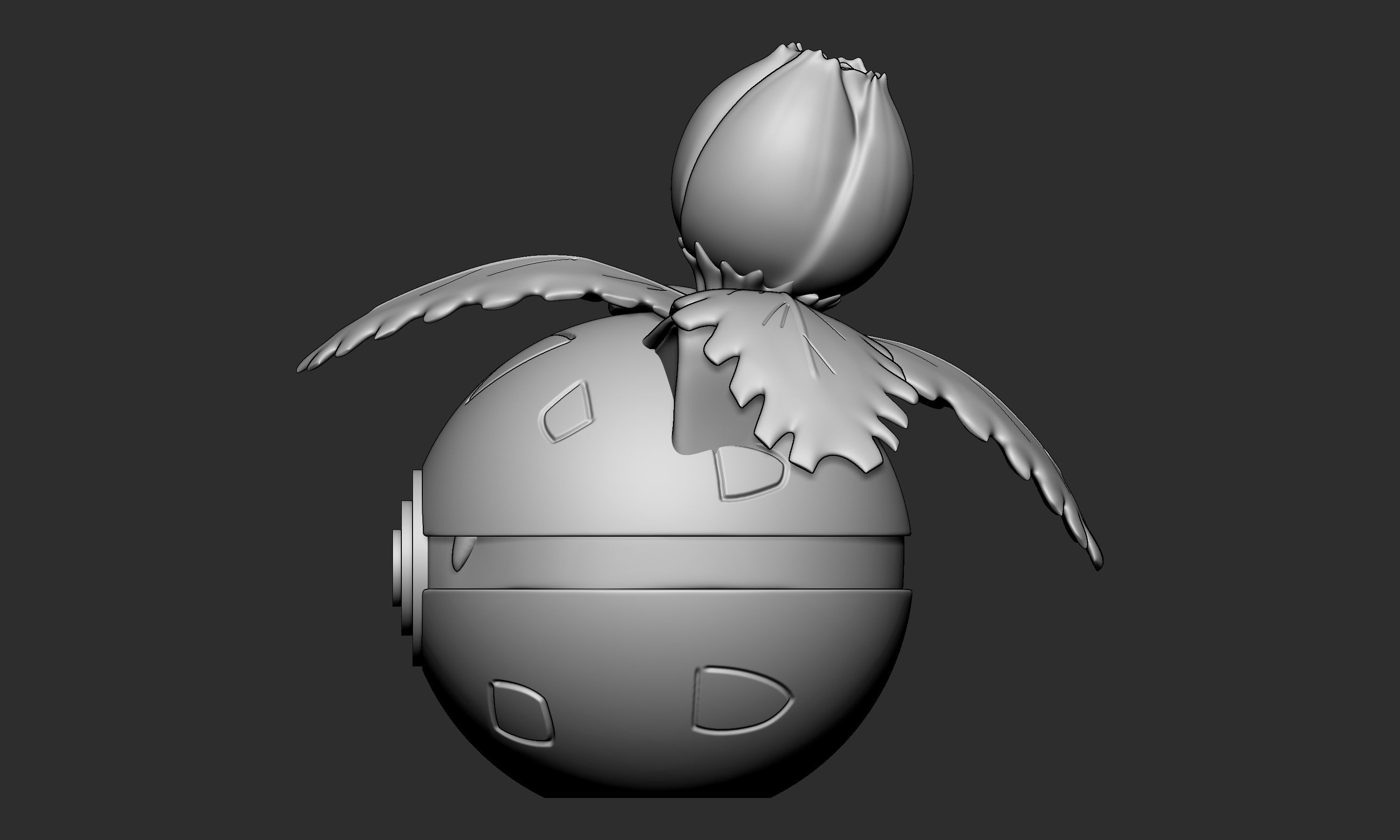 Pokemon Ivysaur Pokeball 3D model 3D printable | CGTrader