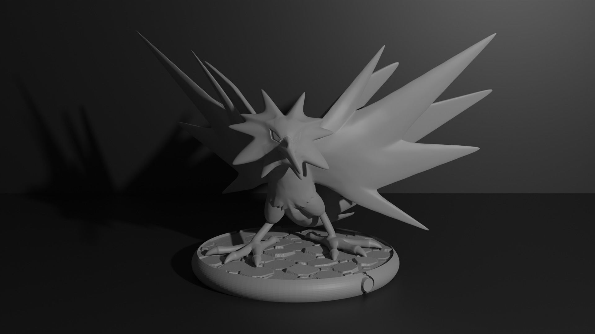 Zapdos pokemon 3D print model 3D model 3D printable | CGTrader