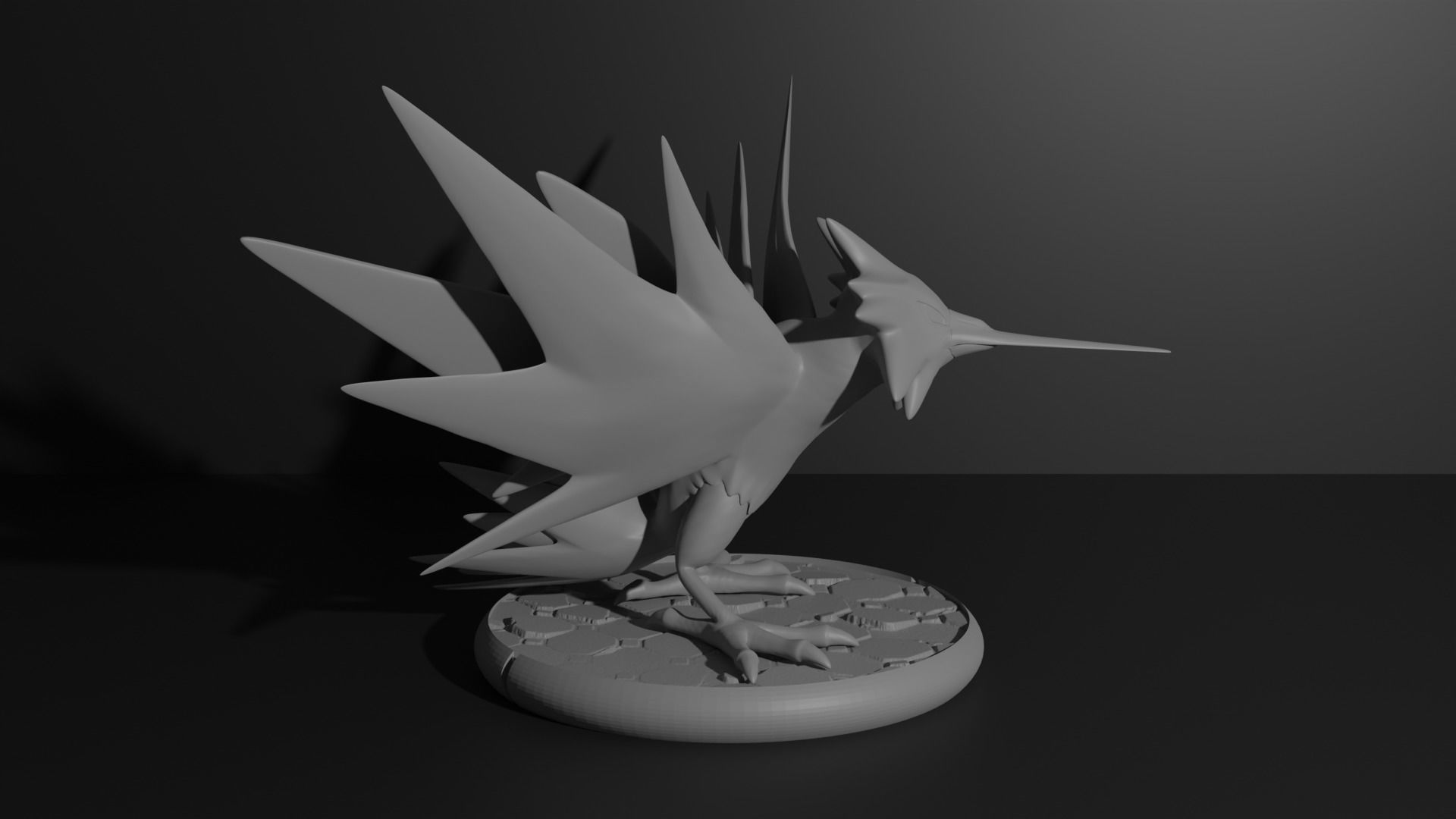 Zapdos pokemon 3D print model 3D model 3D printable | CGTrader