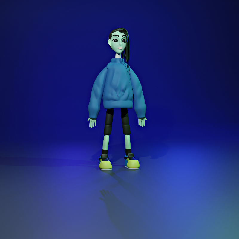 3D model 3d girl character VR / AR / low-poly | CGTrader