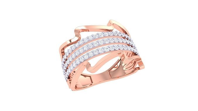 Fancy Stylish Five Band Ring 3dm STL OBJ FBX Renders Details 3D model ...