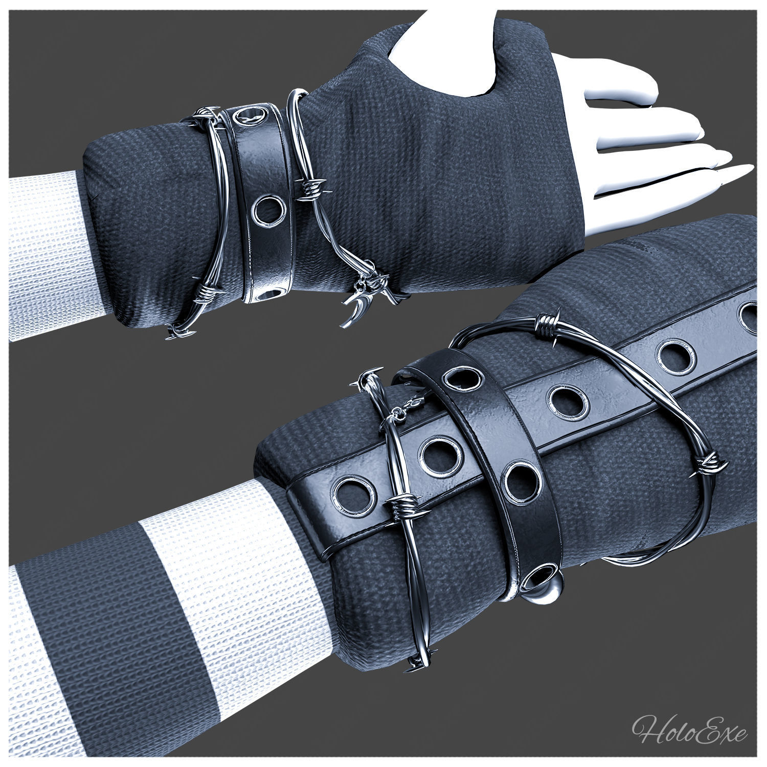 3D model Little Devil Arm Warmer VR / AR / low-poly | CGTrader