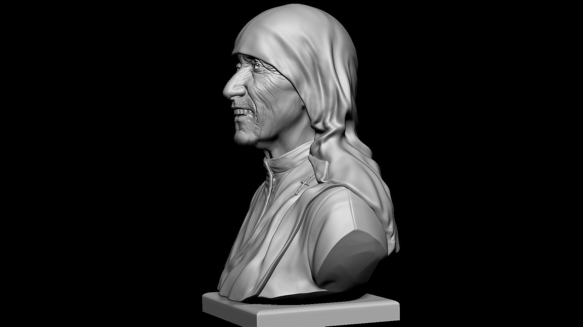 Mother Teresa 3D model 3D printable | CGTrader