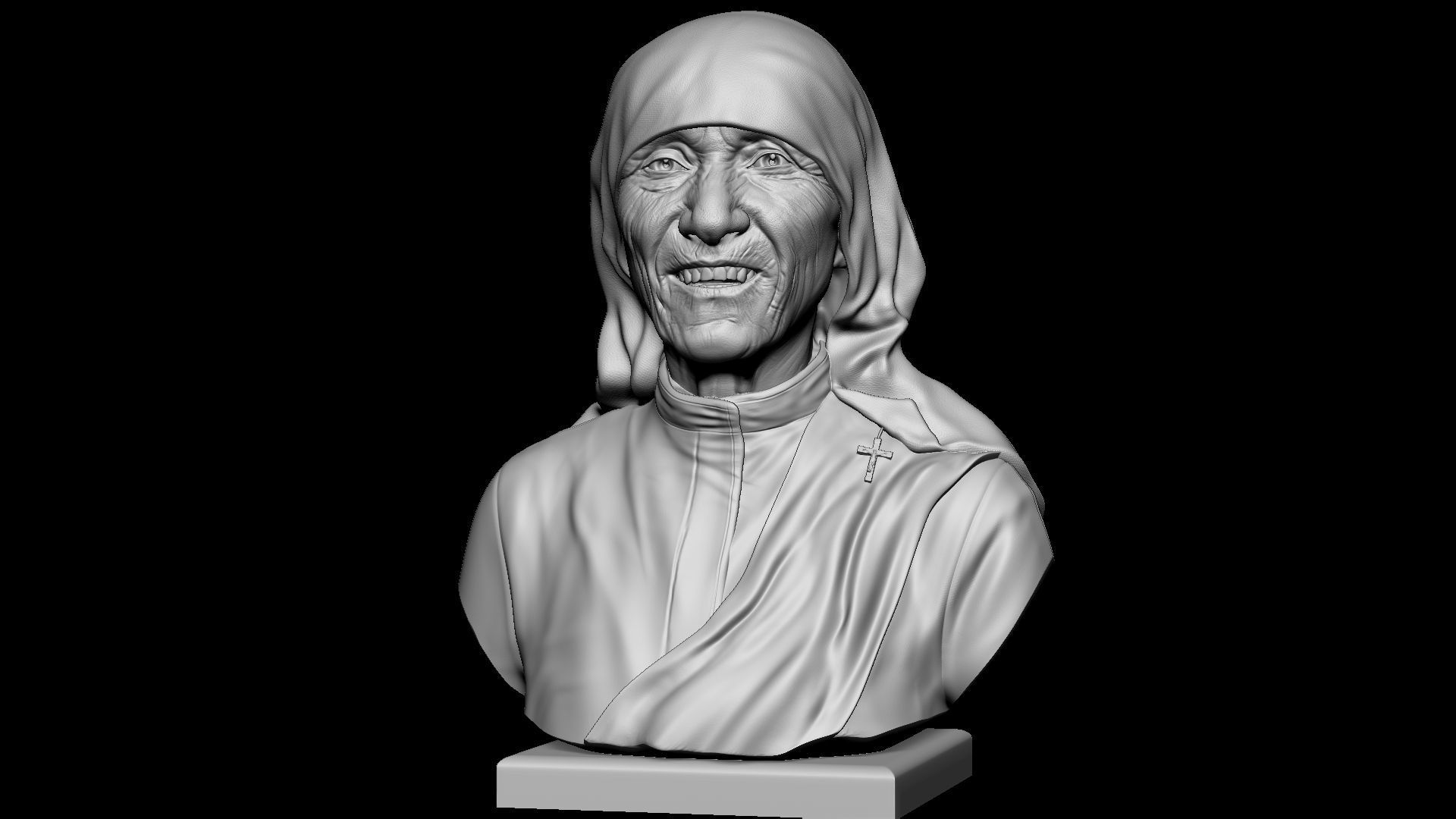 Mother Teresa 3D model 3D printable | CGTrader