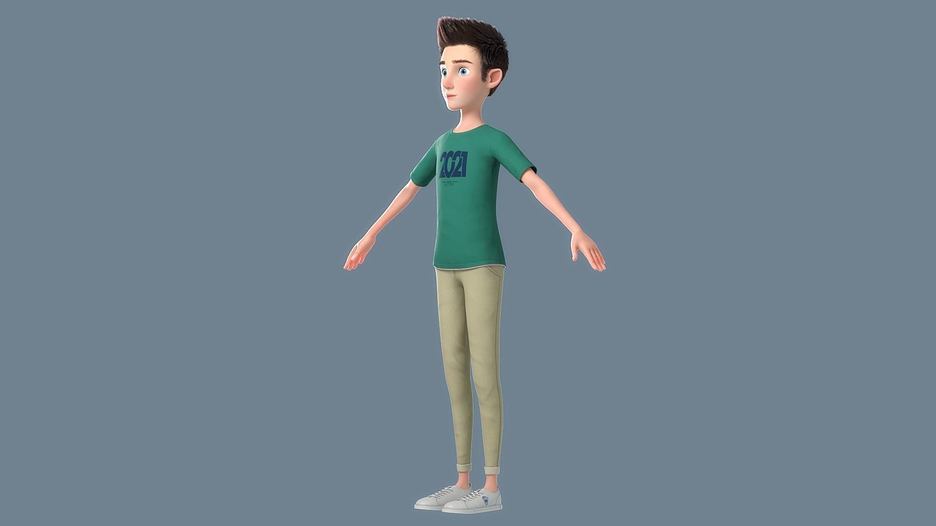 Cartoon Man Rigged 3D model rigged | CGTrader