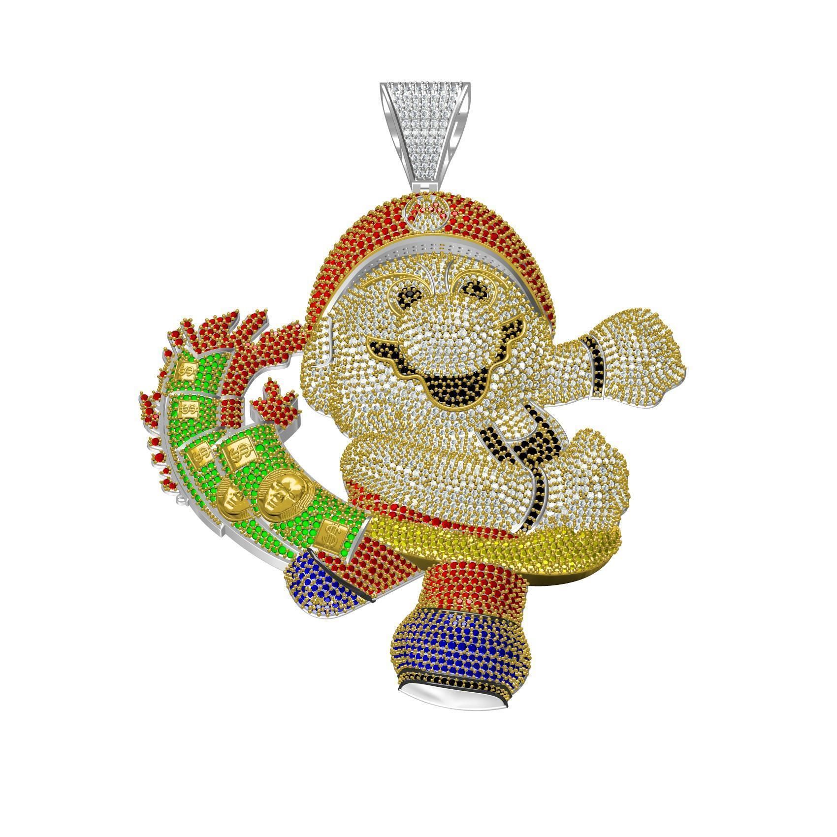 Super Mario Hip Hop Pendant 3D model 3D printable | CGTrader