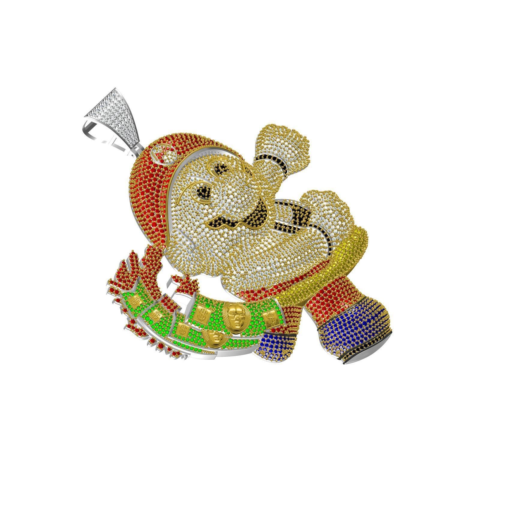 Super Mario Hip Hop Pendant 3D model 3D printable | CGTrader