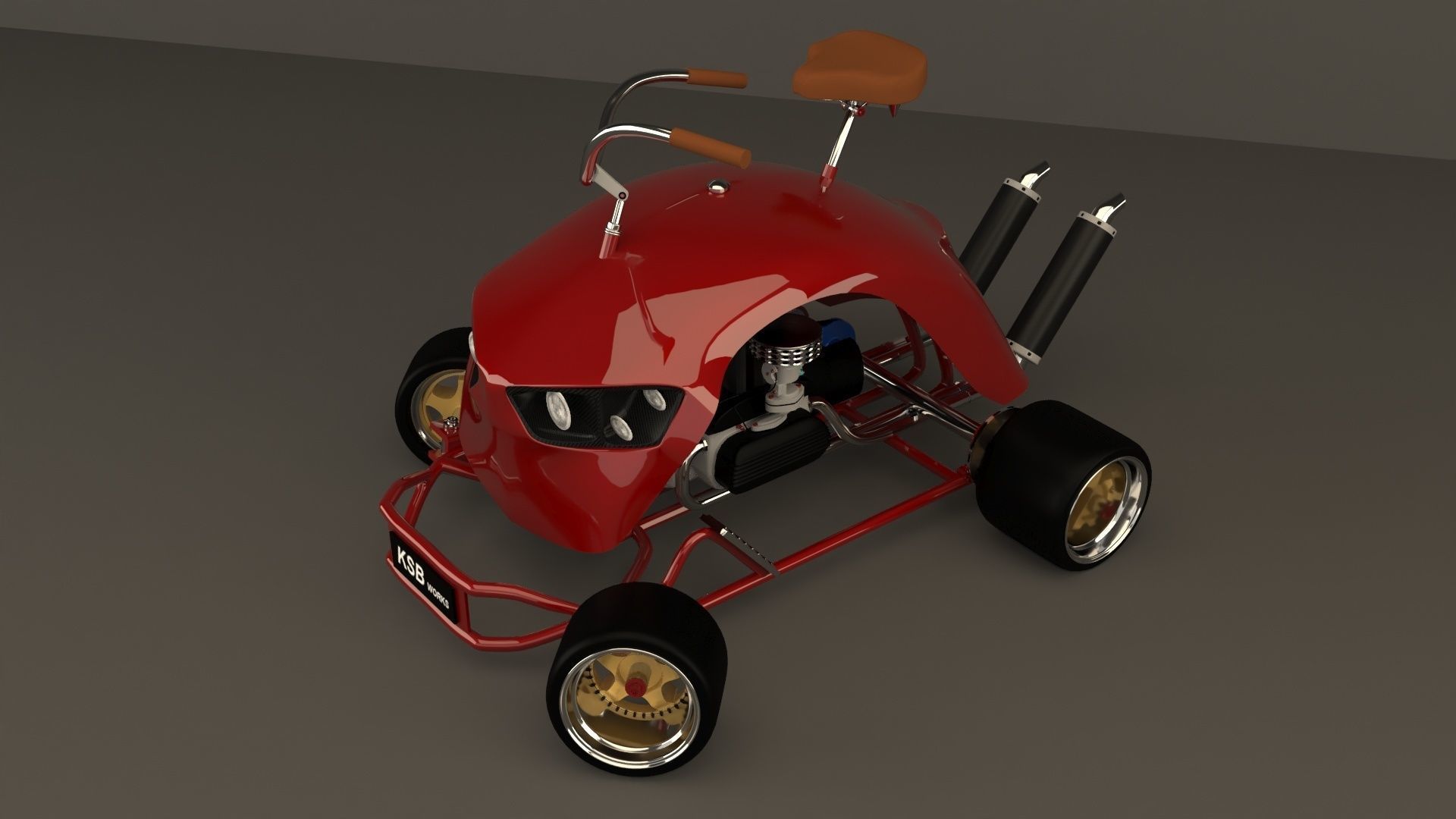 3D model gokart tricycle VR / AR / low-poly | CGTrader