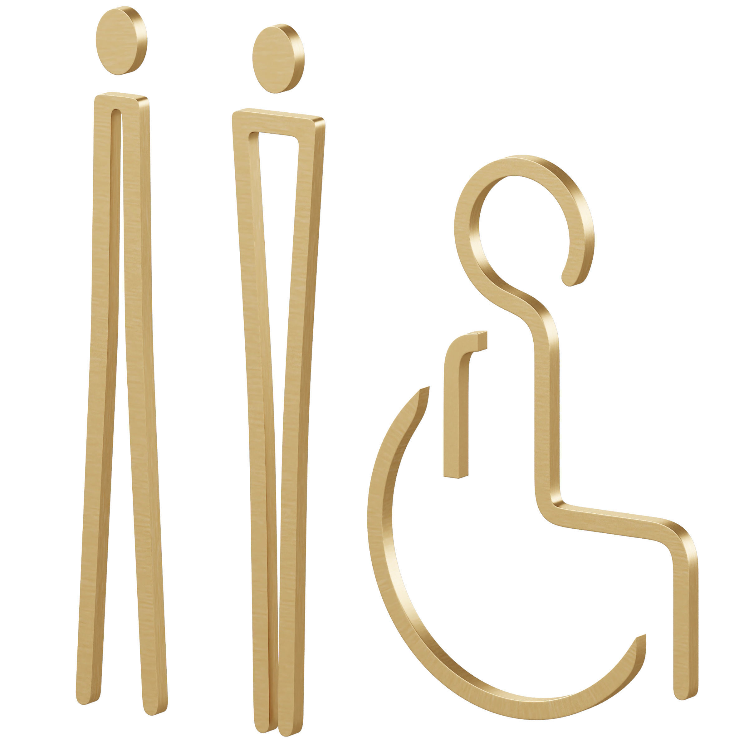 Restroom Directional Door Signs 3D model | CGTrader