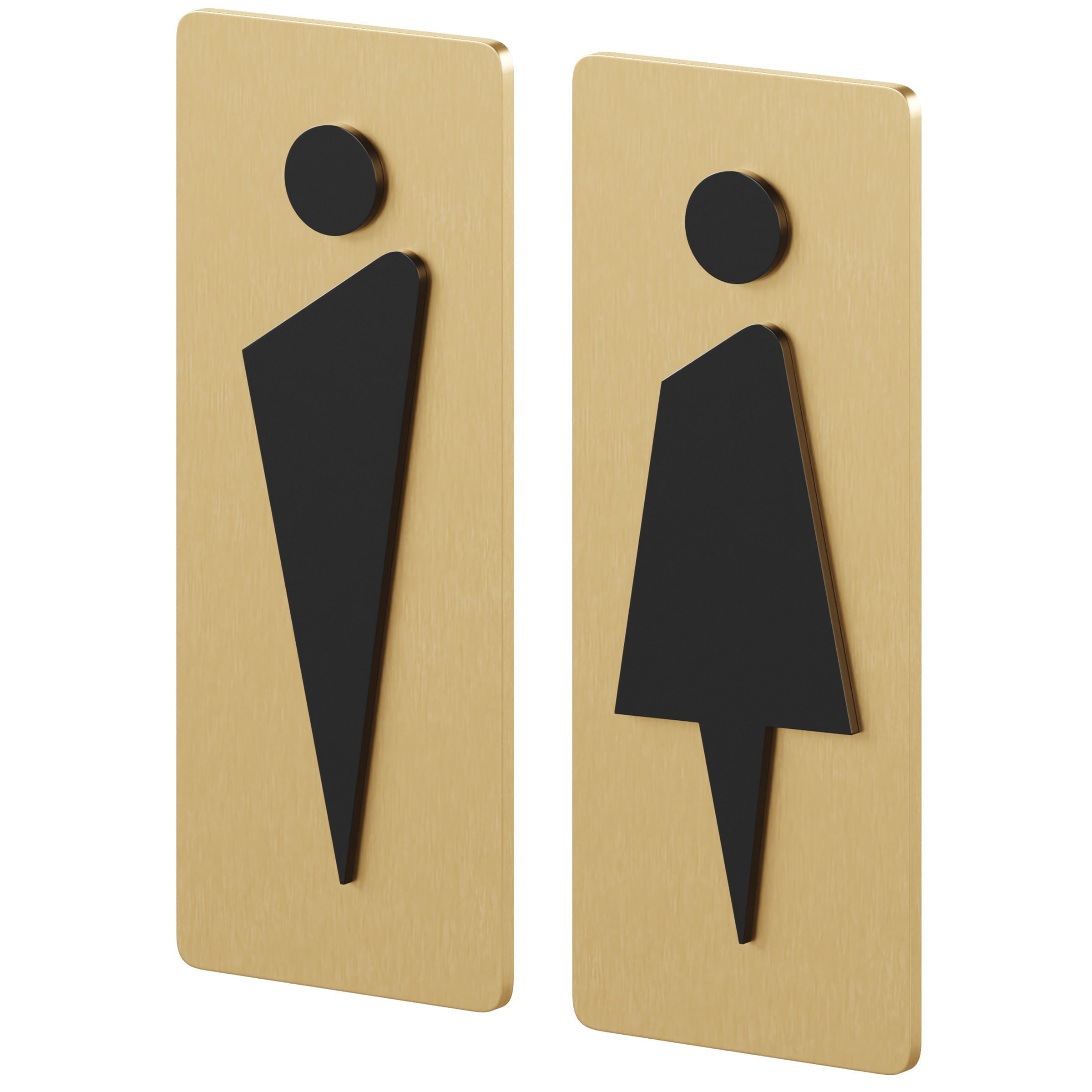 Restroom Directional Door Signs 3D model | CGTrader