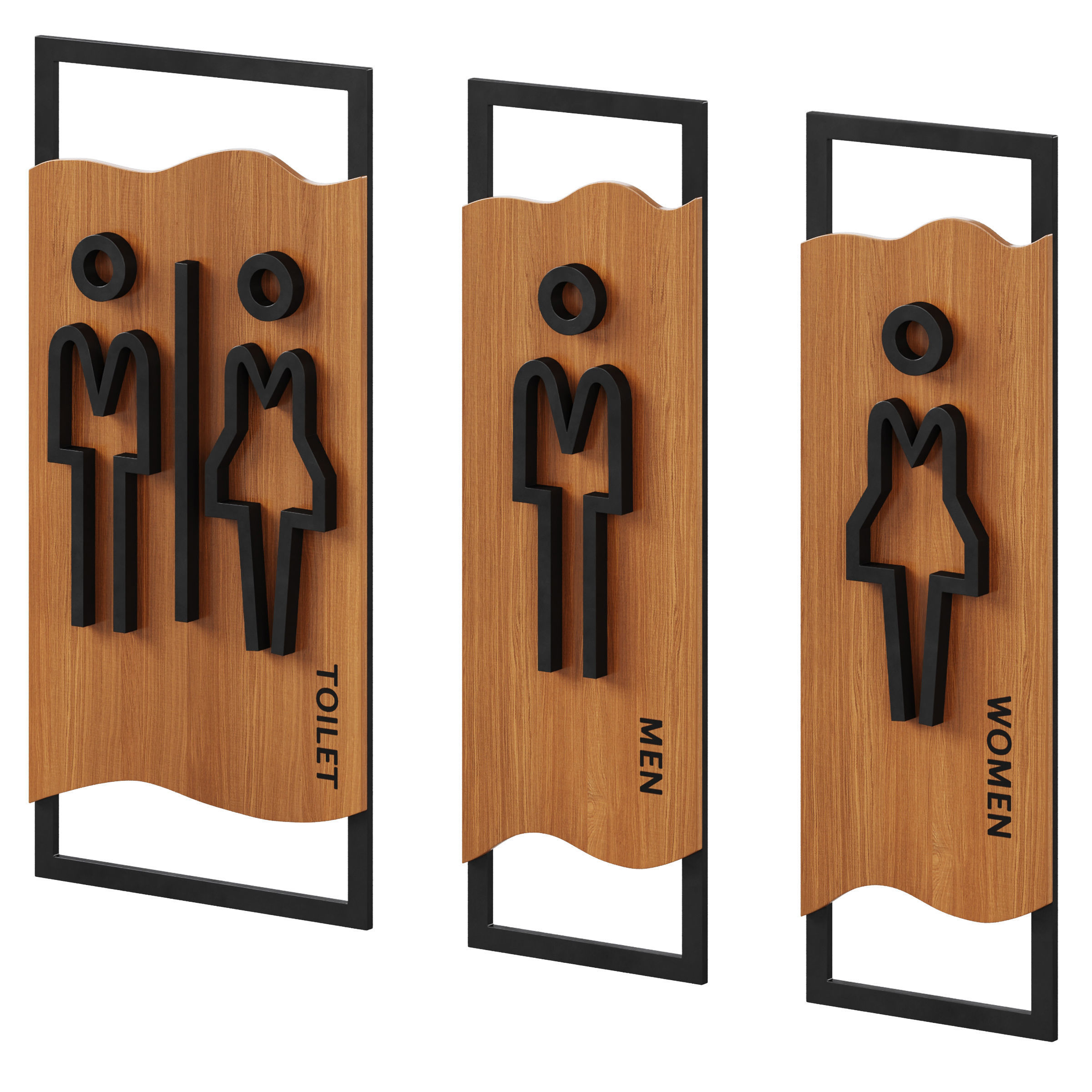 Restroom Directional Door Signs 3D model | CGTrader