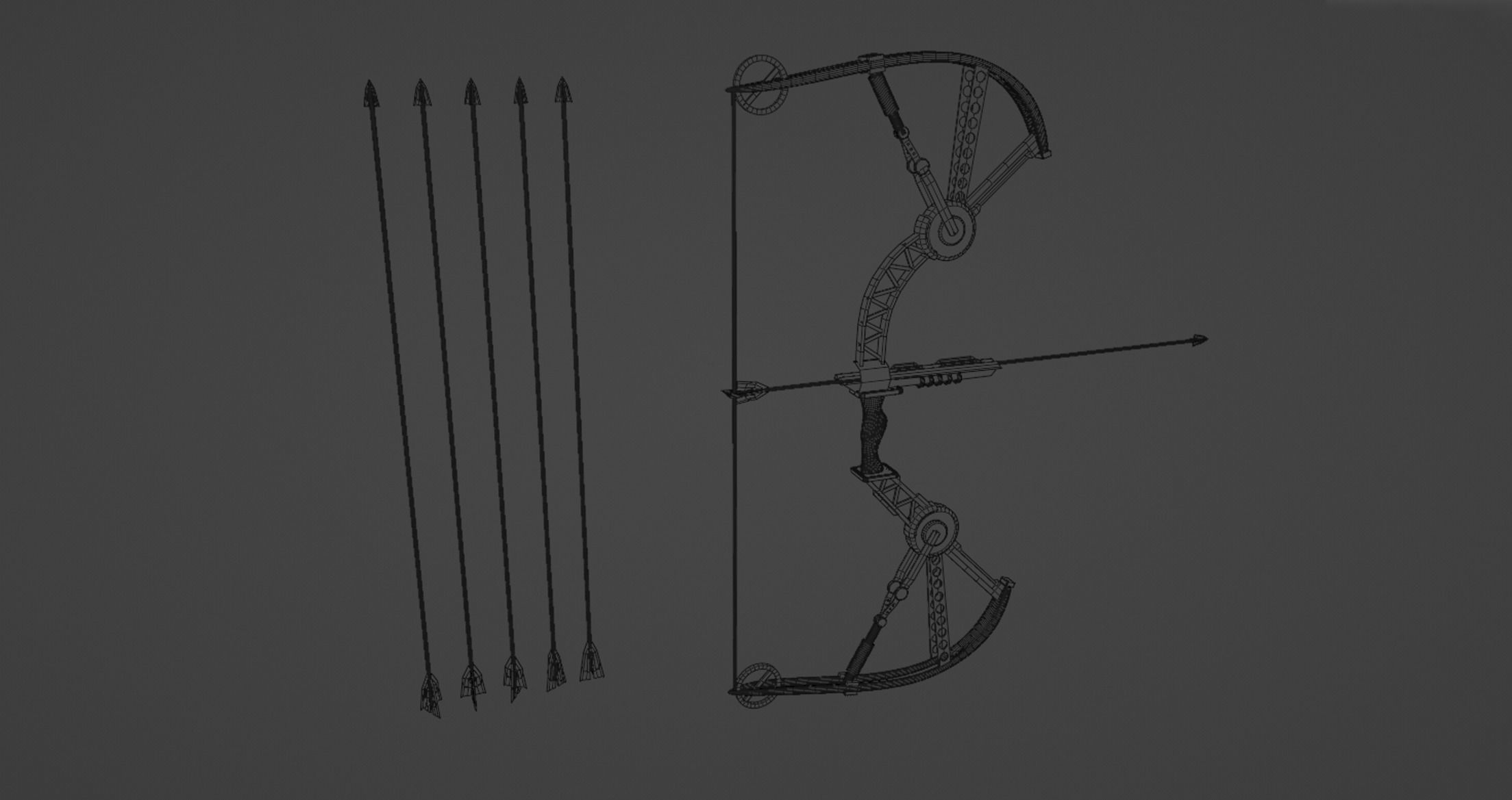 High Tech Bow LightArrowWeapon - LAW 3D Model 3D model | CGTrader