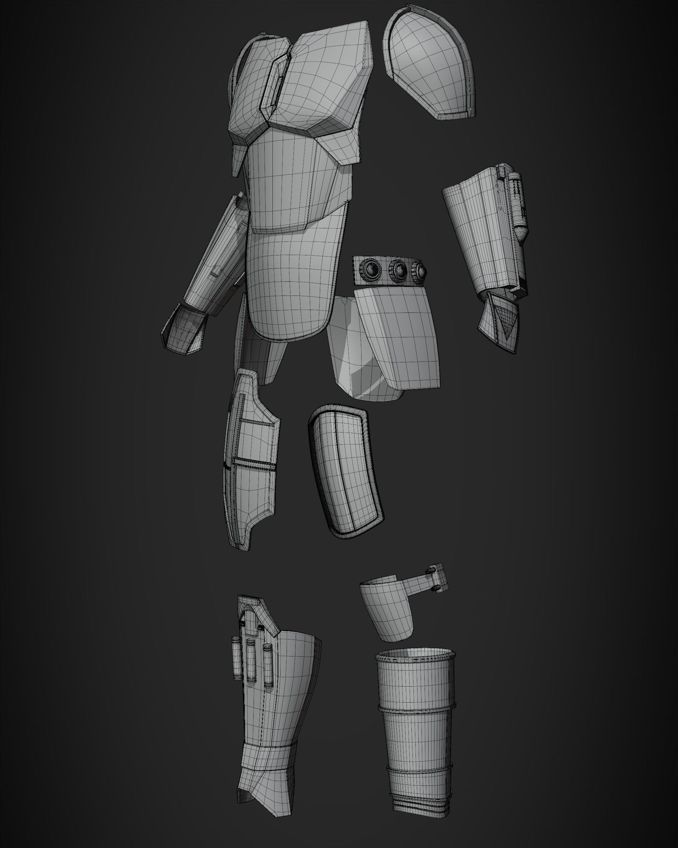 The Mandalorian Mando Armor for Cosplay 3D model 3D printable | CGTrader