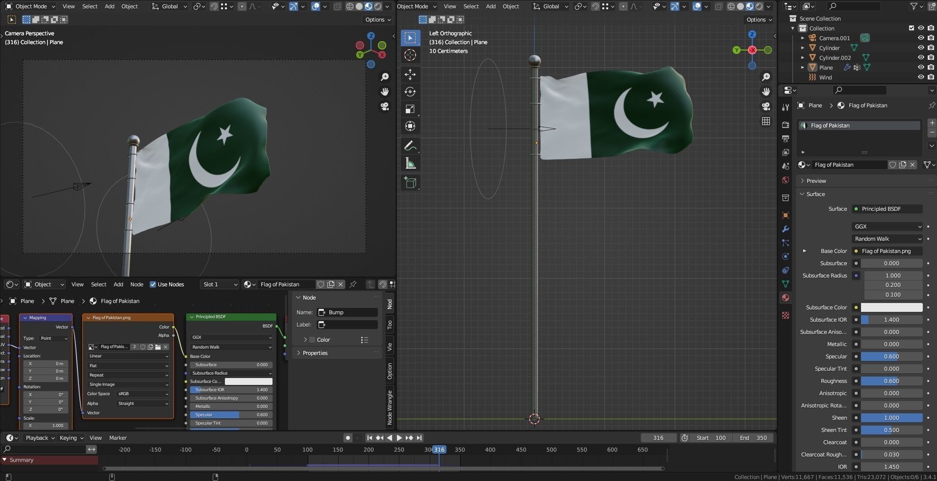 Animated Pakistan Flags 3D model animated | CGTrader
