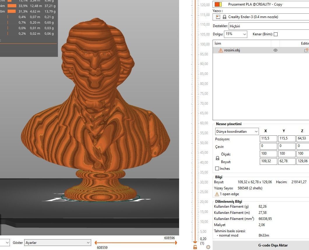 Gioachino Rossini 3D model 3D printable | CGTrader