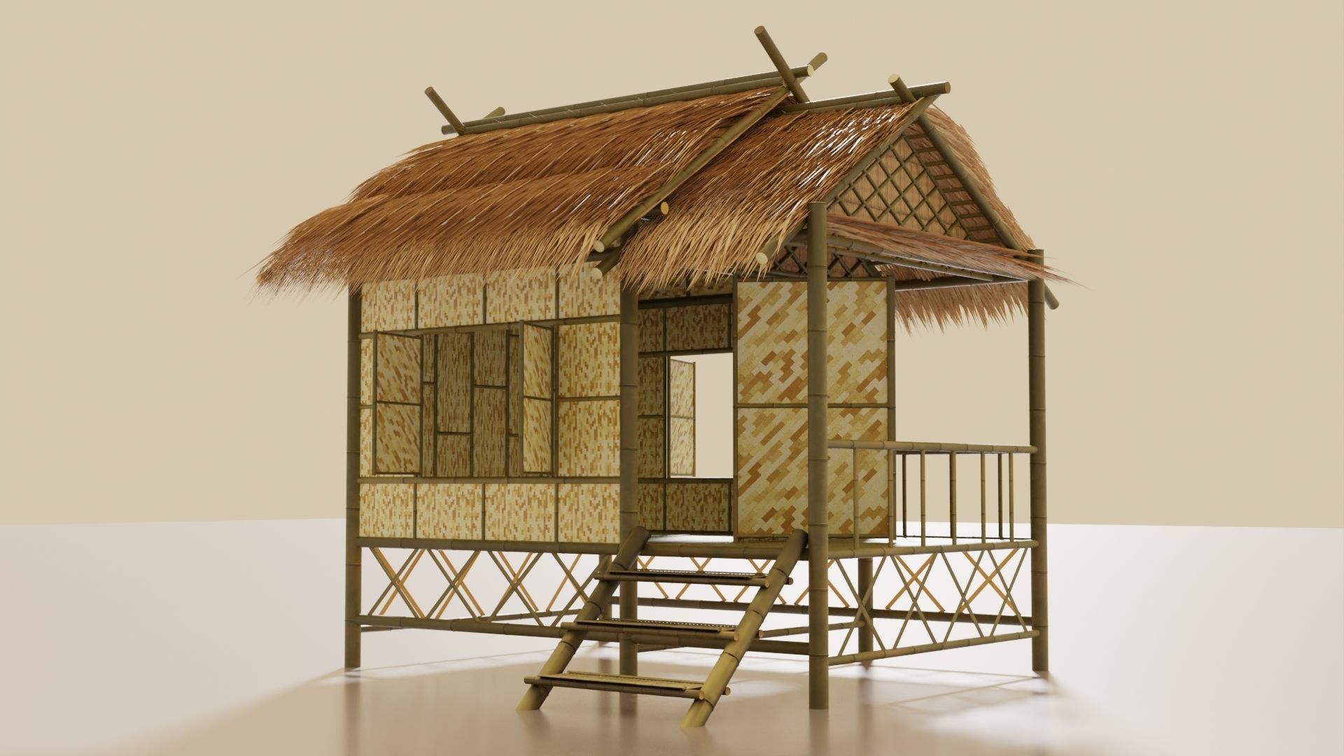 3D thai Bamboo house 3D model | CGTrader