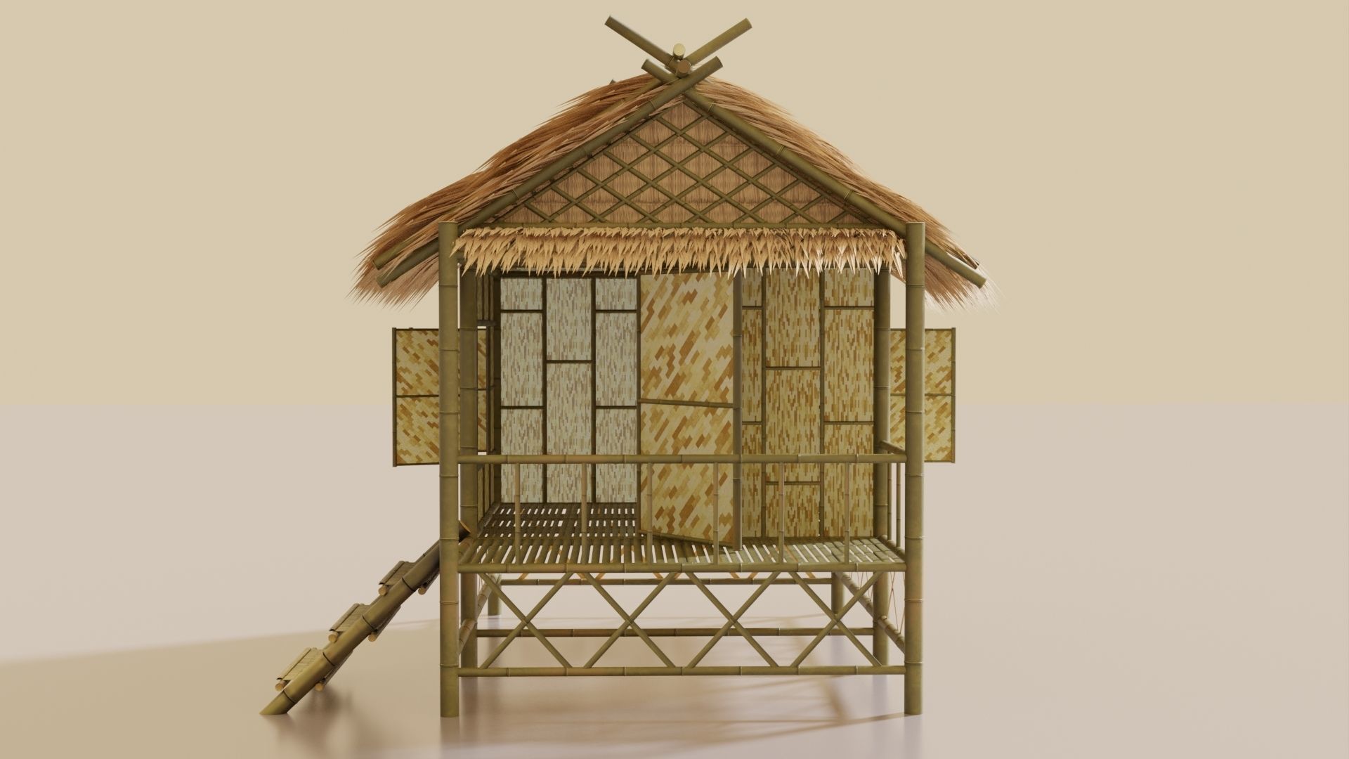 3D thai Bamboo house 3D model | CGTrader