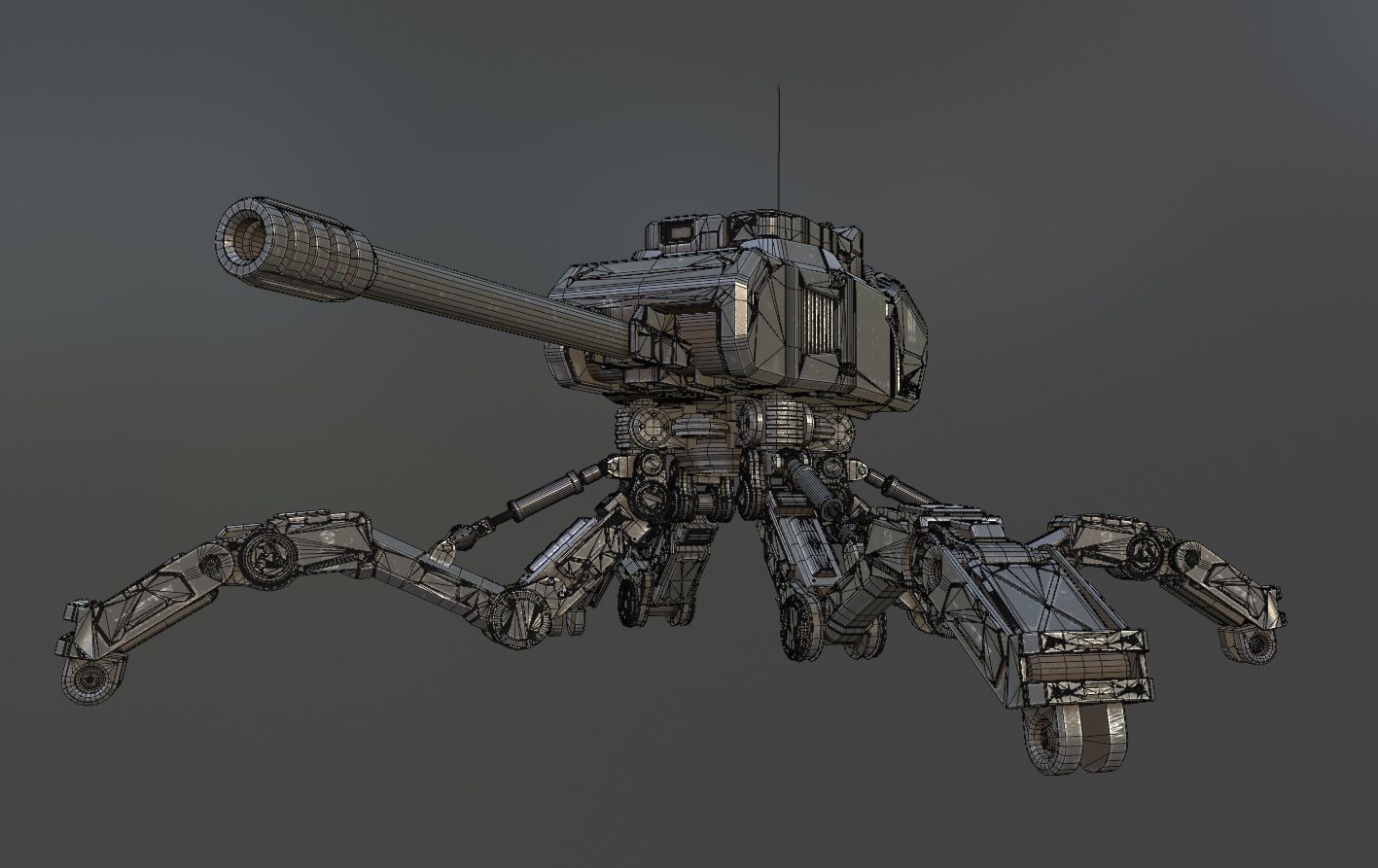 3D model Mech Spider VR / AR / low-poly | CGTrader