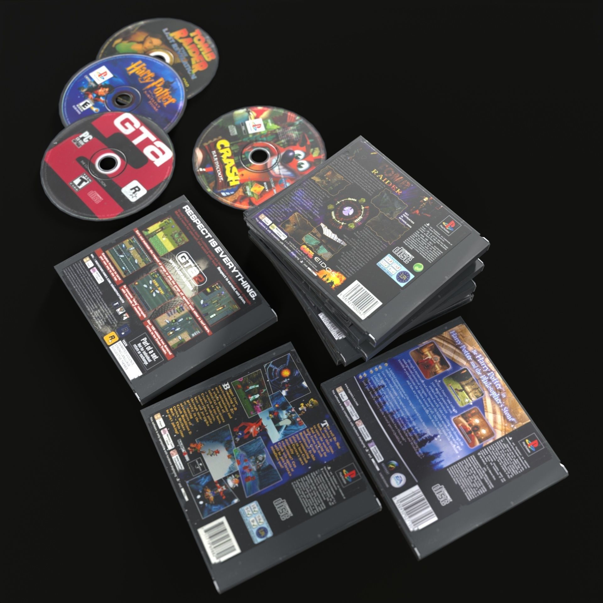 3D model CD boxes VR / AR / low-poly | CGTrader