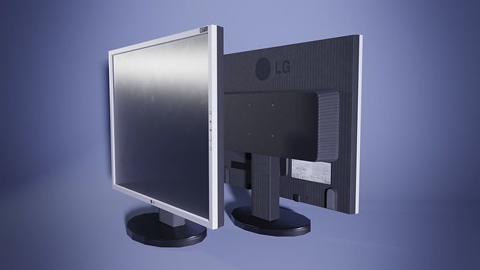 LG monitor low-poly free VR / AR / low-poly 3D model | CGTrader