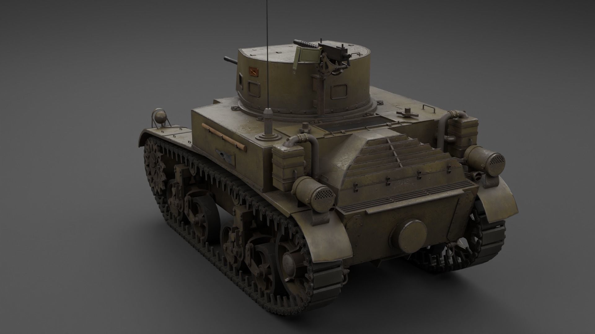 3D model M1 Combat Car Light Tank VR / AR / low-poly | CGTrader