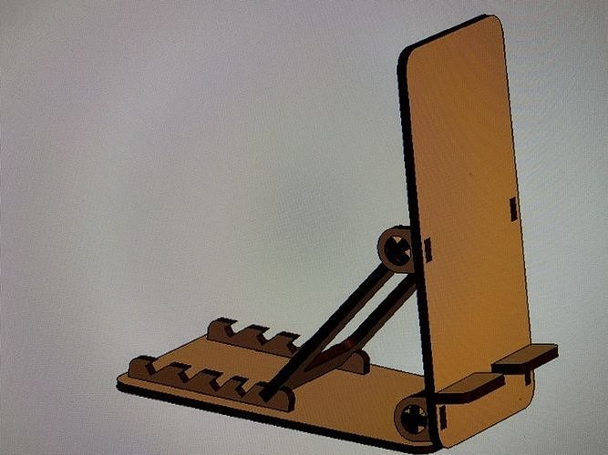 Phone Stand Adjustable 3D print or Laser cutting 3D model 3D printable ...