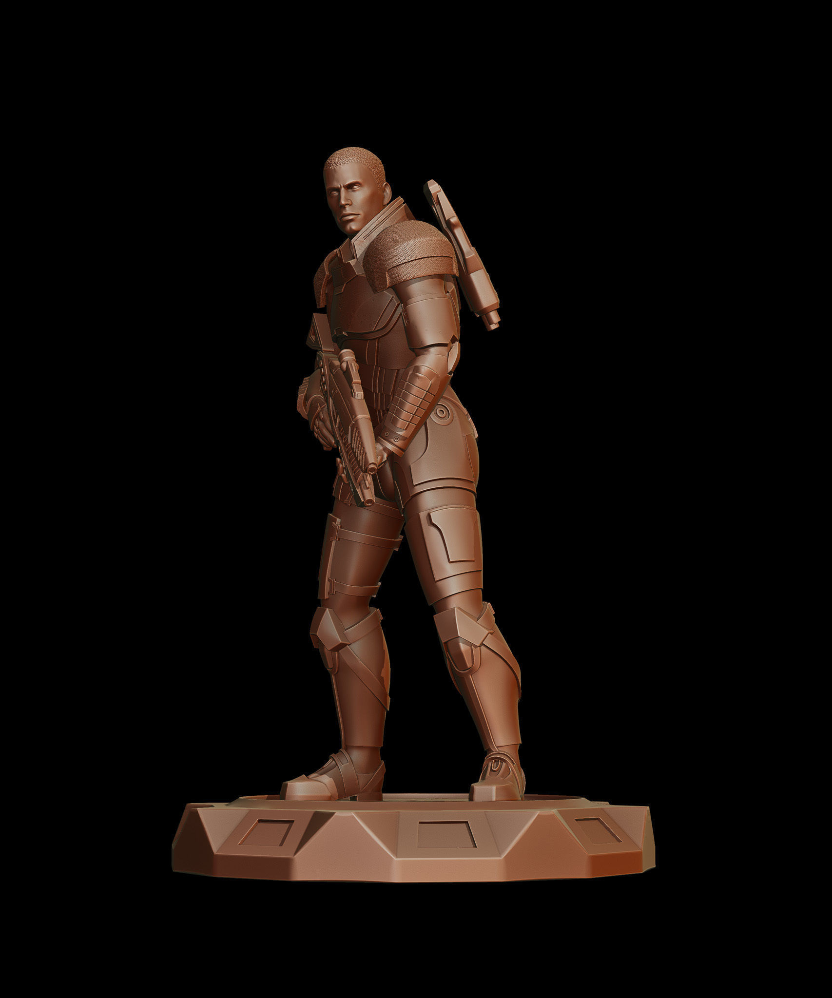 Mass Effect Commander Shepard Miniature Figurine Figure 3D model 3D ...