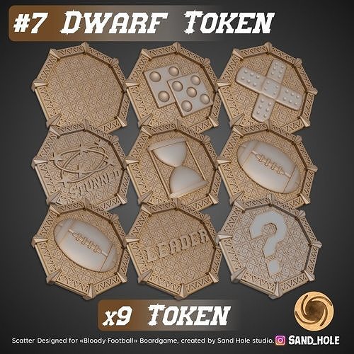 DWARF TOKENS - SH07T 3D model | CGTrader