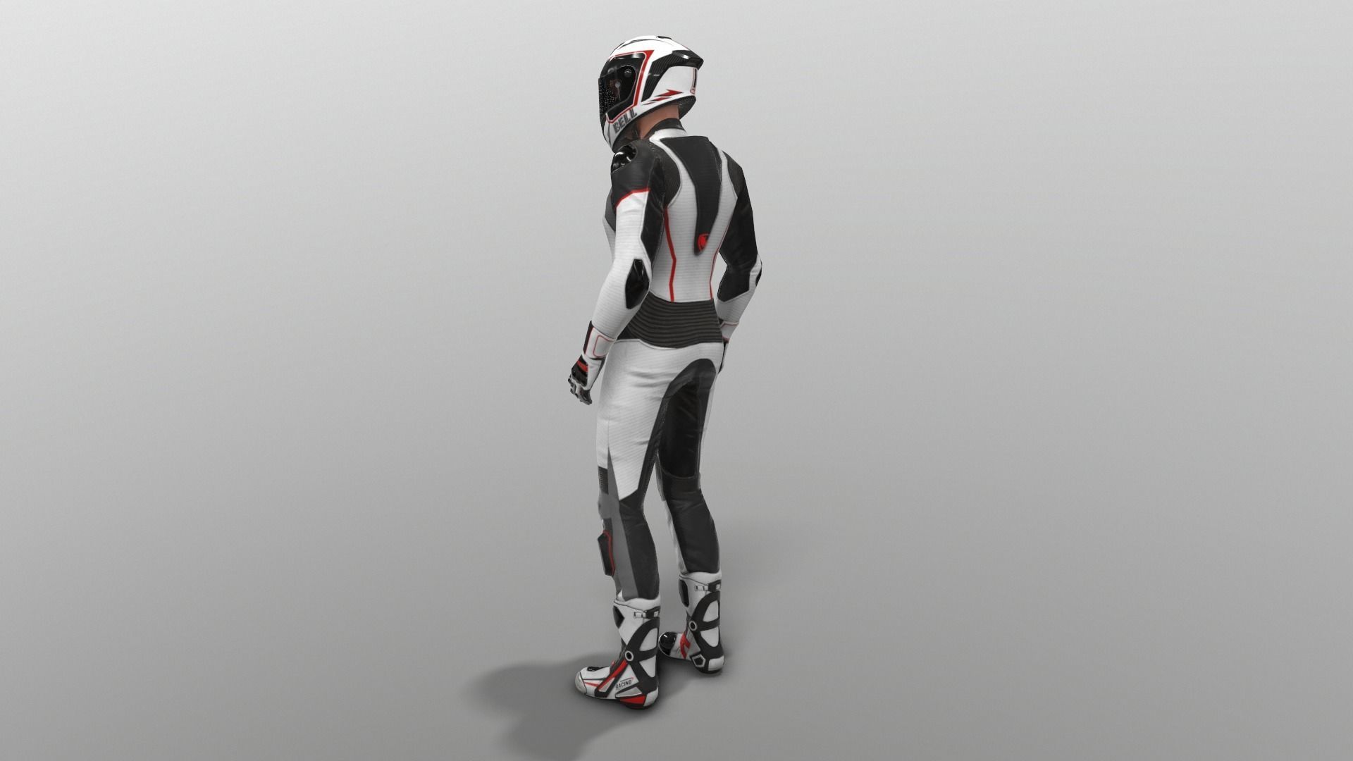 3D model motorcycle rider in racing suit VR / AR / low-poly | CGTrader