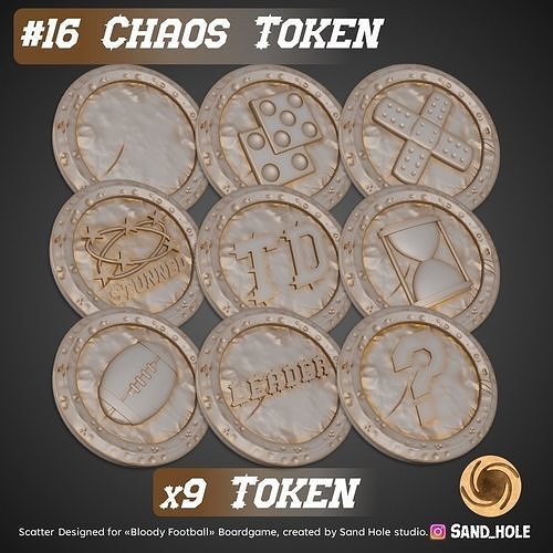 CHAOS TOKENS - SH16T 3D model | CGTrader