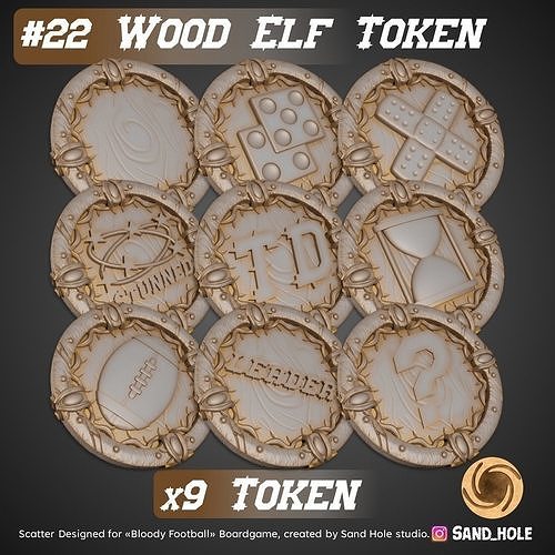 WOOD ELF TOKENS - SH22T 3D model | CGTrader