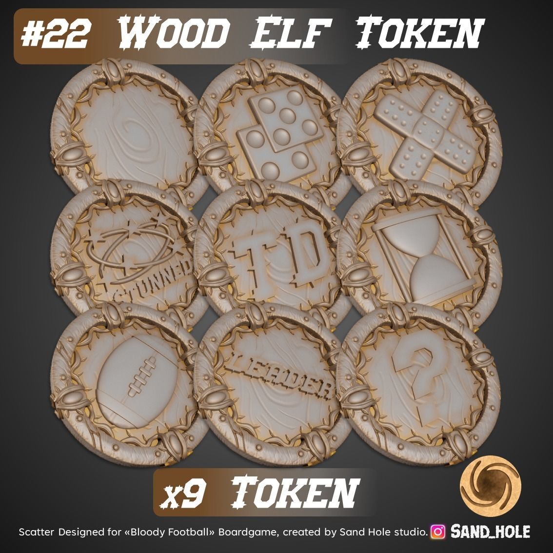WOOD ELF TOKENS - SH22T 3D model | CGTrader