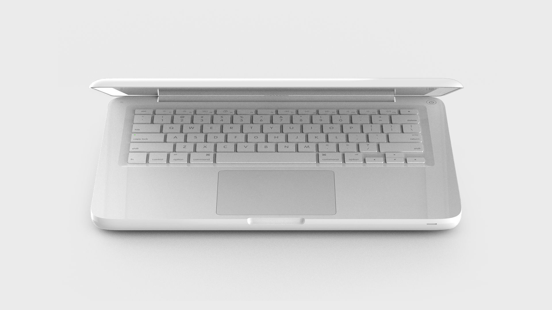 Apple MacBook 13-inch White PC Unibody Notebook Computer 3D model ...