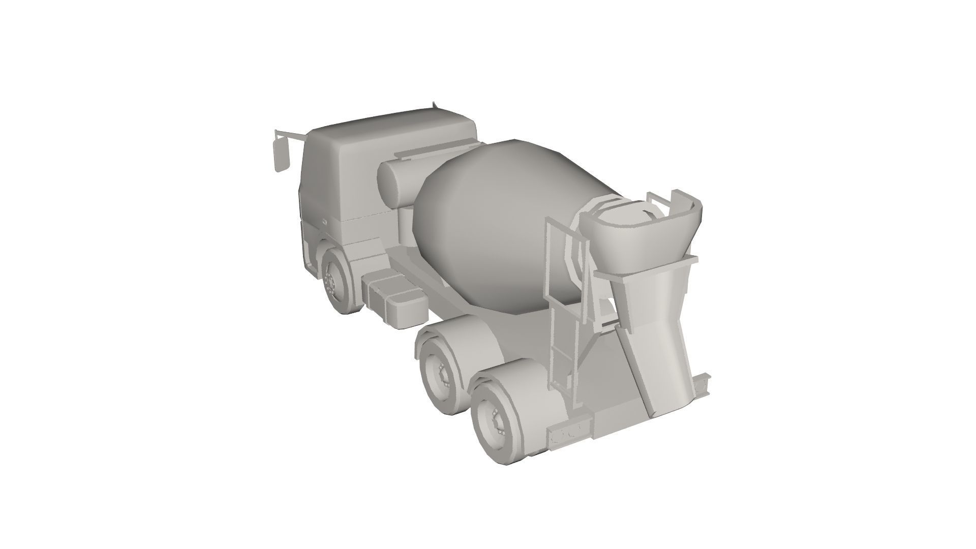 Concrete mixer 3D model | CGTrader