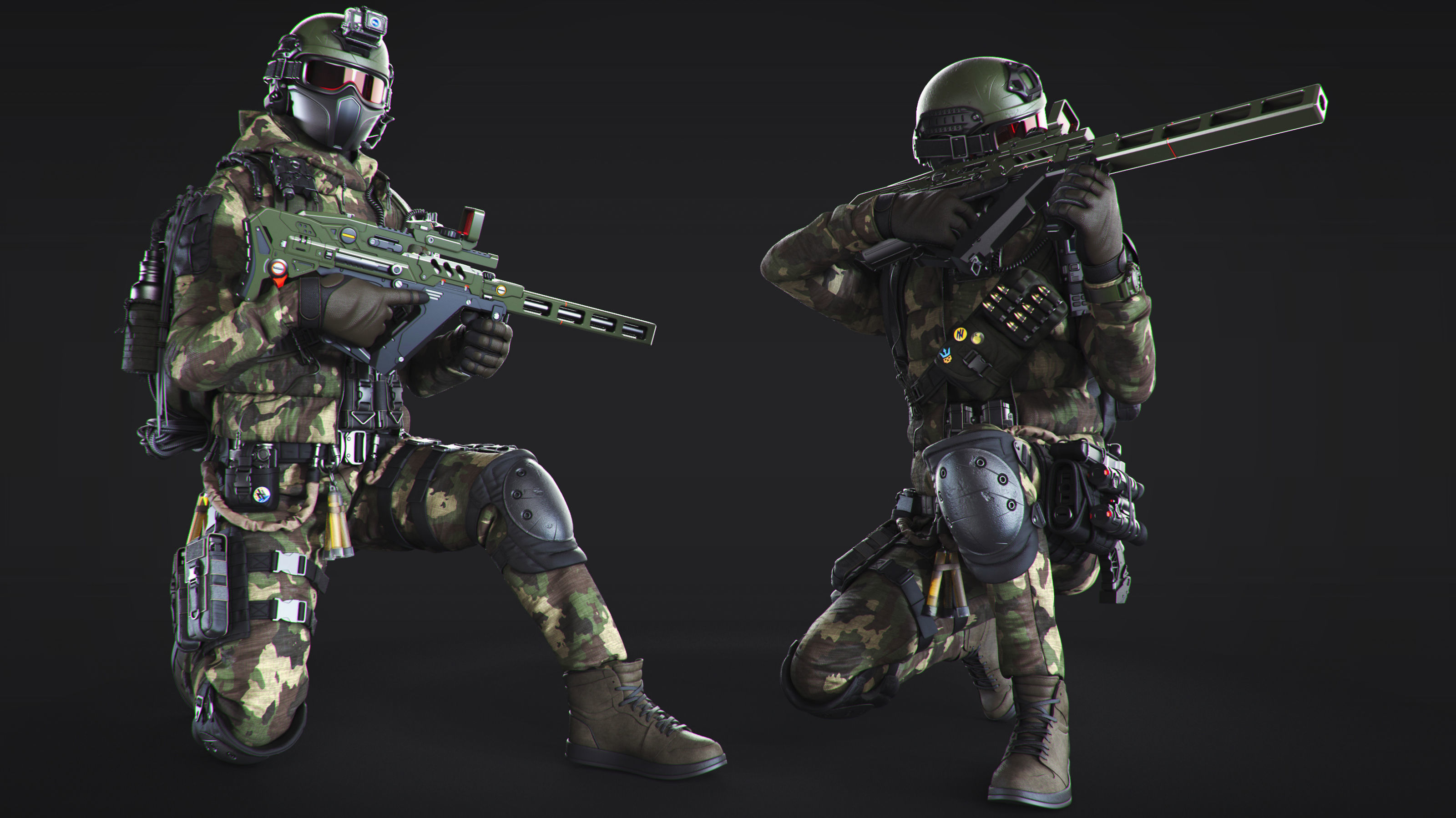 50 HQ Poses 3D models of soldiers 3D model | CGTrader