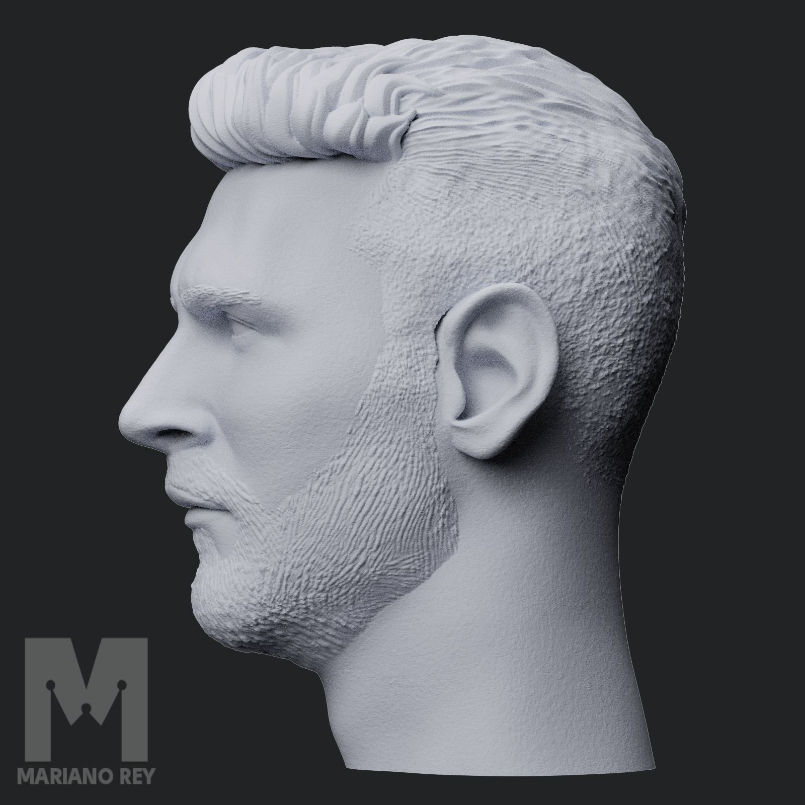 Lionel Messi World Champion Head 3D model 3D printable | CGTrader