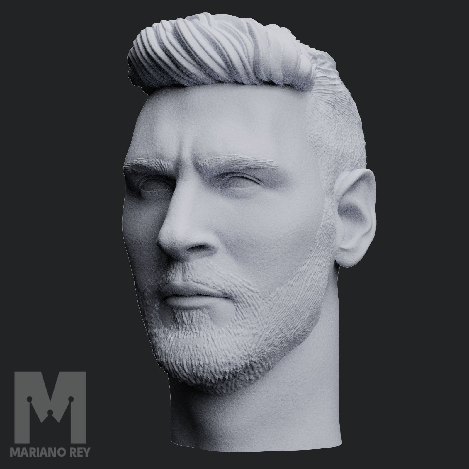 Lionel Messi World Champion Head 3D model 3D printable | CGTrader