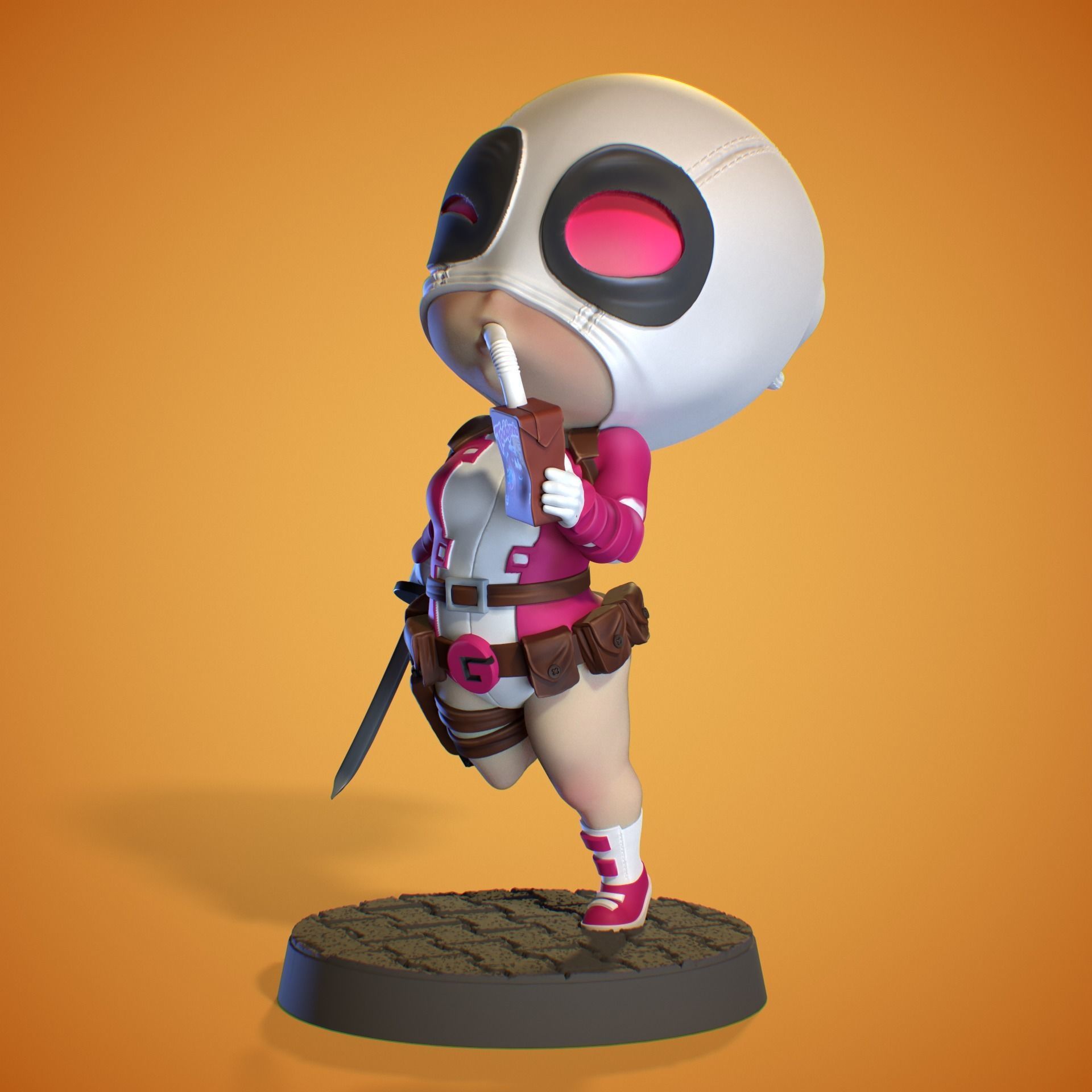 Gwenpool Chibi 3D model 3D printable | CGTrader