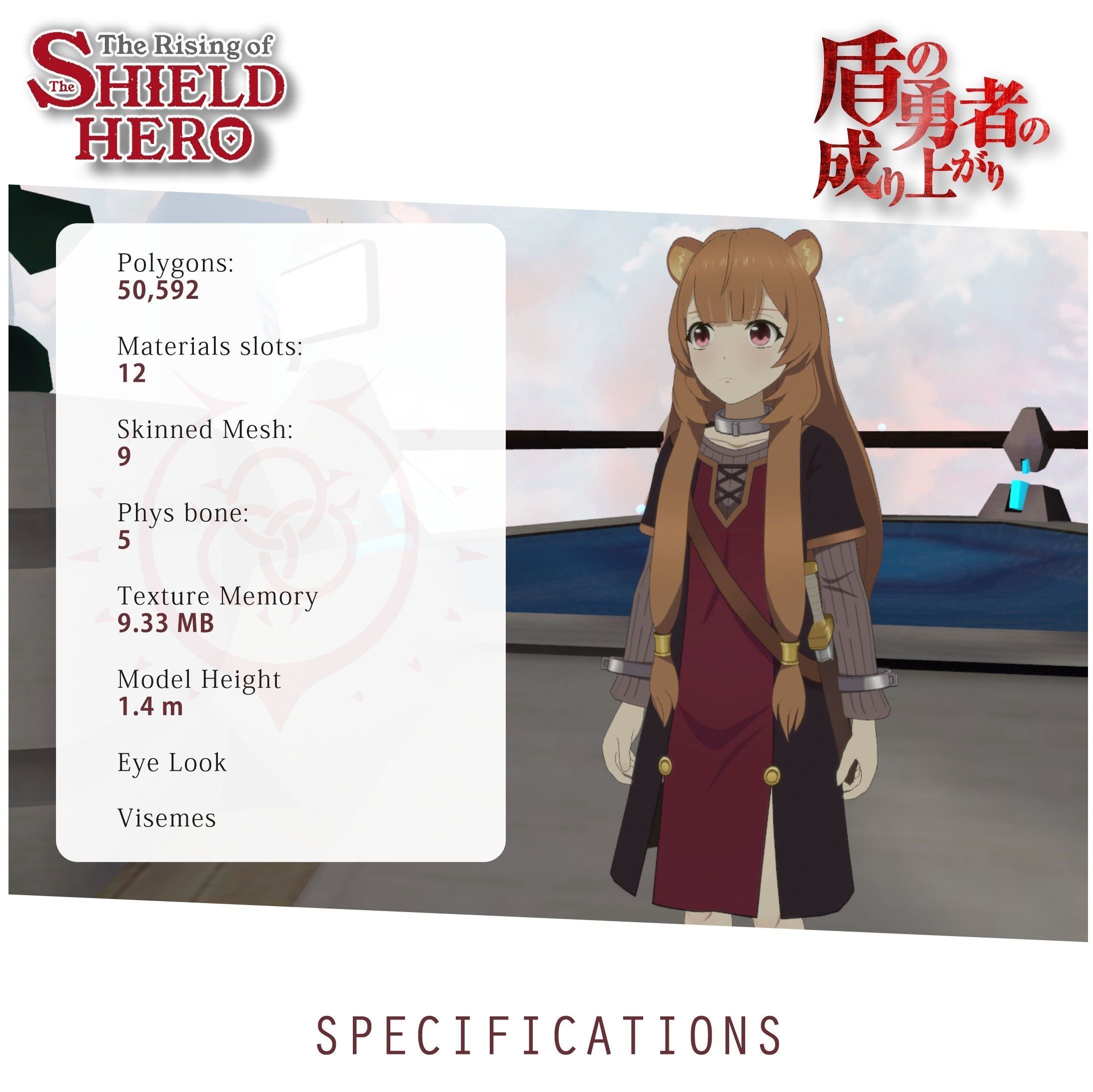 3D model VRChat Avatar - Raphtalia - Tate No Yuusha no Nariagari VR ...