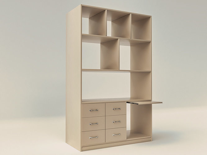 Laminate cabinet workstation 3D model | CGTrader