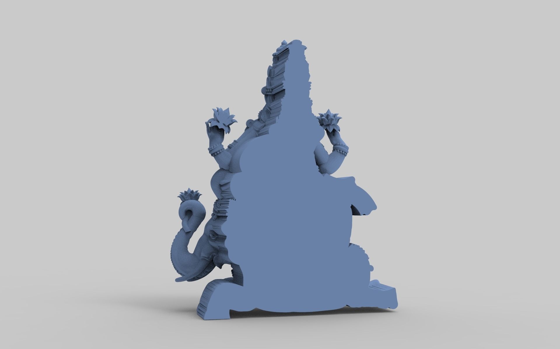 gaja lakshmi hindu god 3D model 3D printable | CGTrader